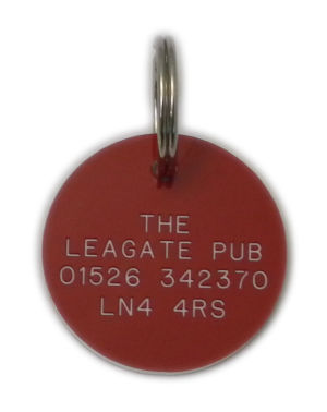 Round Medium Plastic Pet Tag